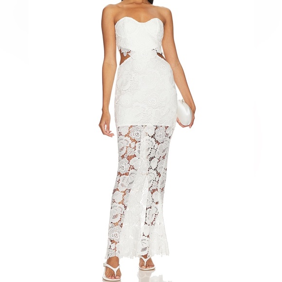 Rococo Sand | Dresses | Rococo Sand Maxi Dress In White Lace | Poshmark